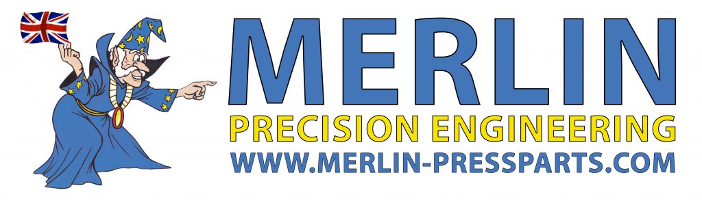 Merlin logo new wizard 2021 with flag - Merlin Pressparts